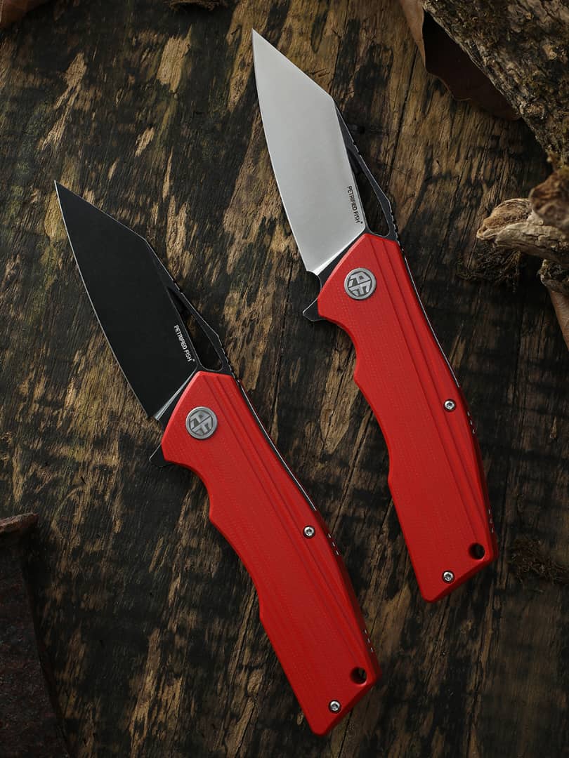 Original 929 Petrified Fish Folding Knife D2 Steel Blade Hunting Knife ...