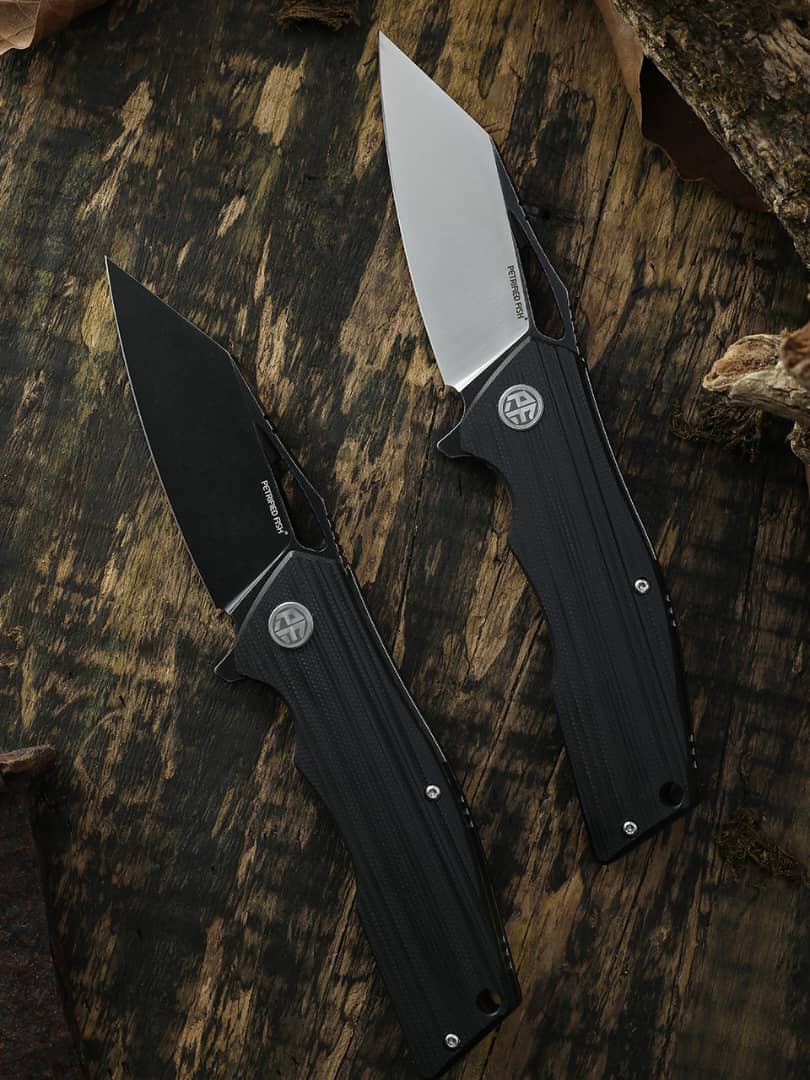 Original 929 Petrified Fish Folding Knife D2 Steel Blade Hunting Knife ...